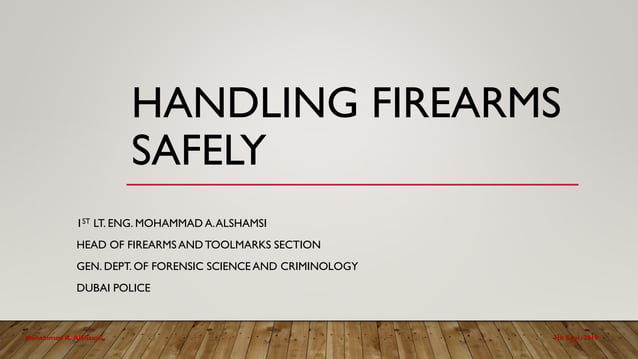 Handling firearms safely | PDF