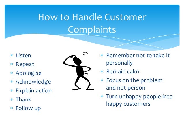 Handling guest complaint