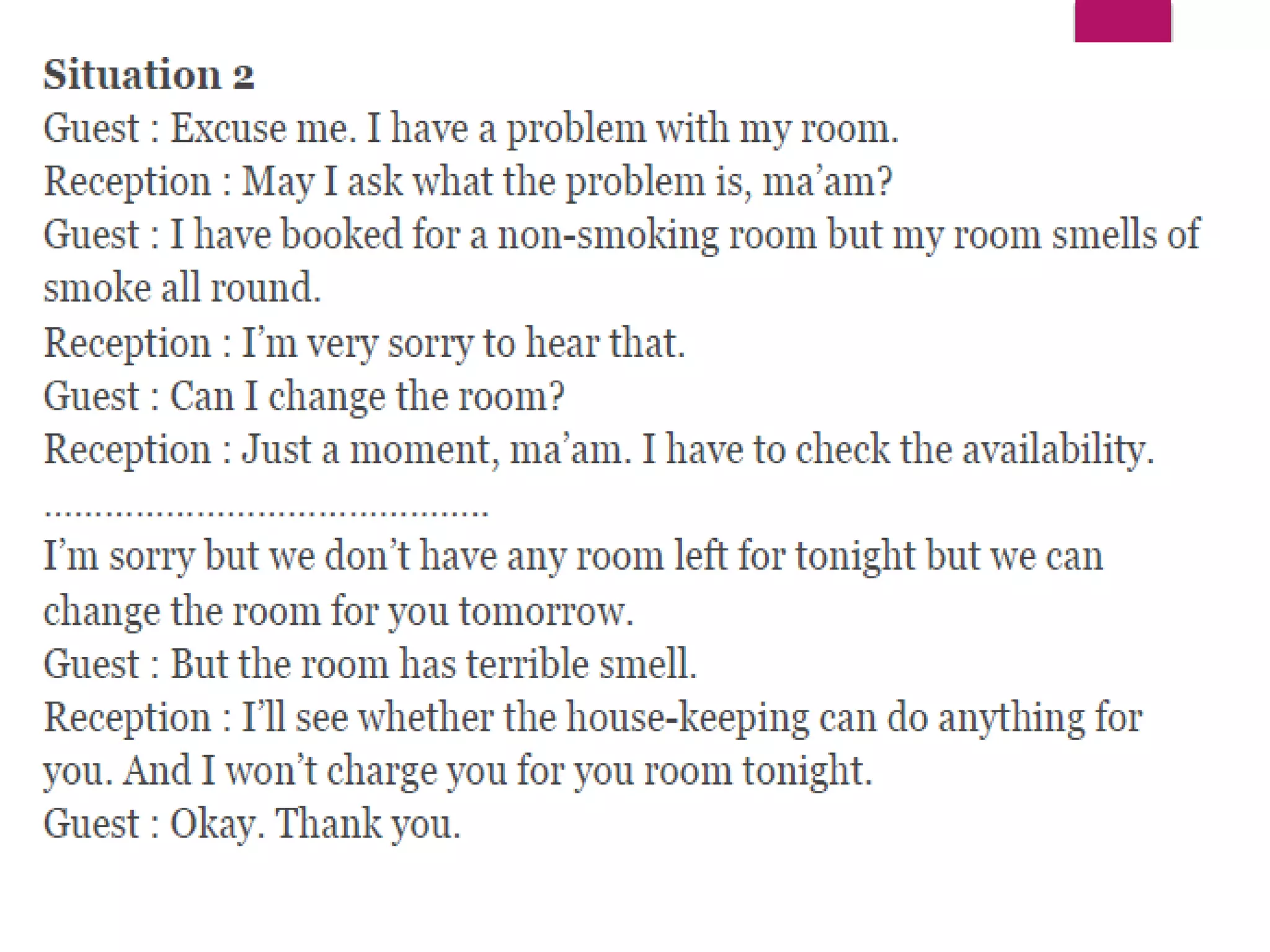 Handling guest complaint | PPTX