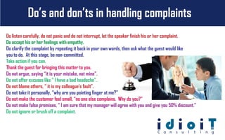 Handling Guest Complaints in Hotels | PDF