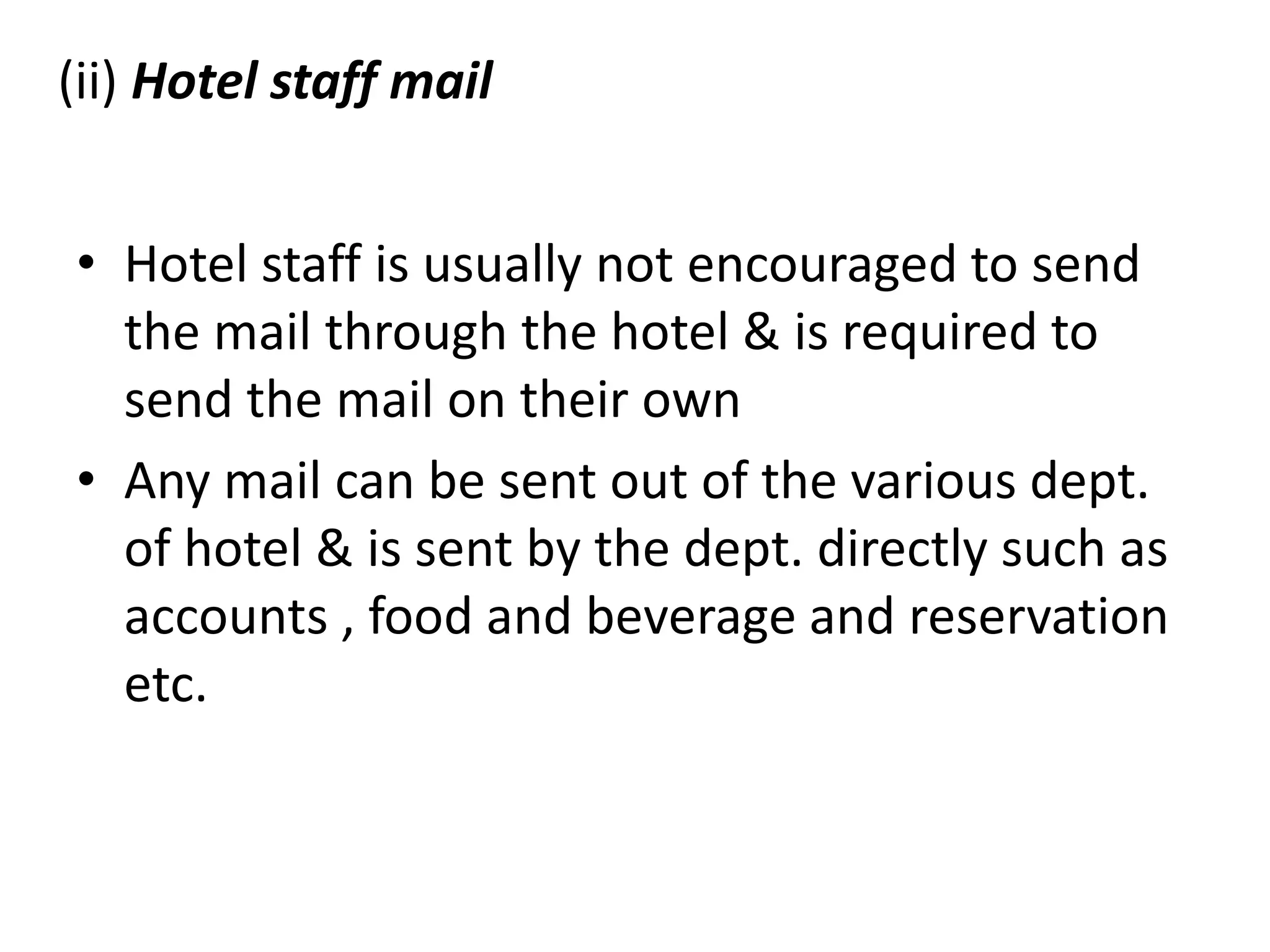 Handling guest mails and messages in hotels | PPTX