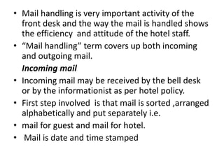 Handling guest mails and messages in hotels | PPTX