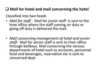 Handling guest mails and messages in hotels | PPTX