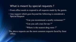Handling guest special request | PPTX