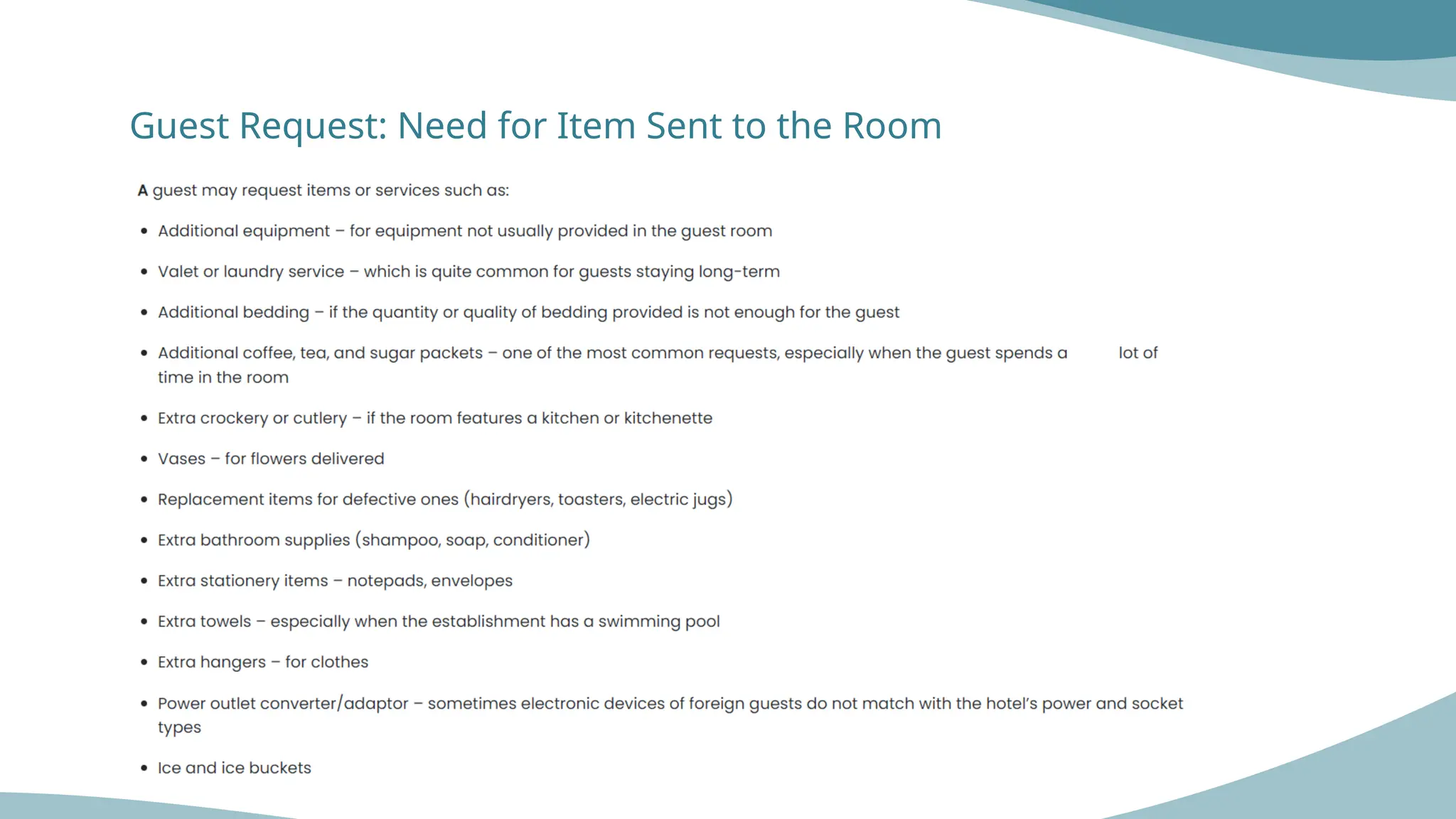 Handling Housekeeping Housekeeping keeping | PPTX