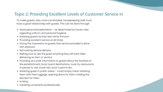 Handling Housekeeping Housekeeping keeping | PPTX