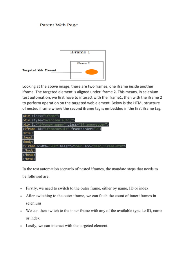 Handling Iframes In Selenium Based Test Automationpdf 5102