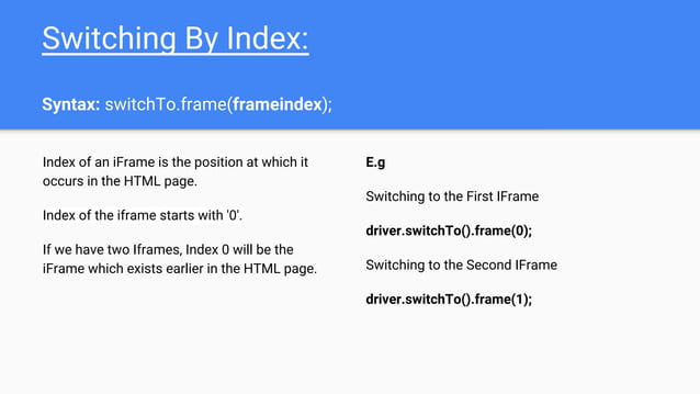 Handling iframes using selenium web driver | PDF | Web Design and HTML ...