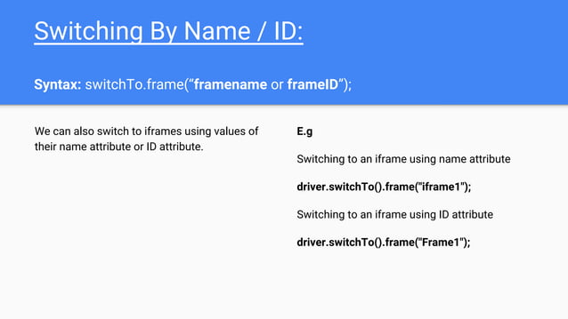 Handling iframes using selenium web driver | PDF | Web Design and HTML | Internet