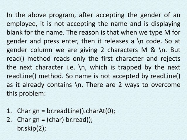Handling inputs via io..continue | PPTX