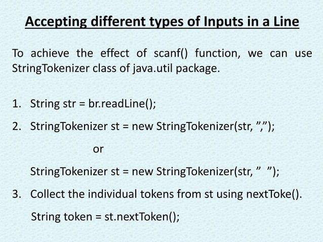 Handling inputs via io..continue | PPTX