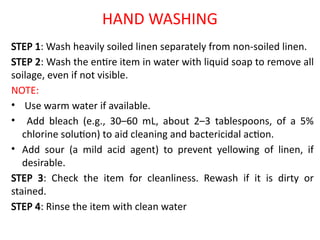 HANDLING LINEN.pp IN infection, prevention | PPTX