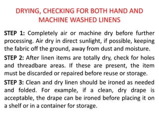 HANDLING LINEN.pp IN infection, prevention | PPTX