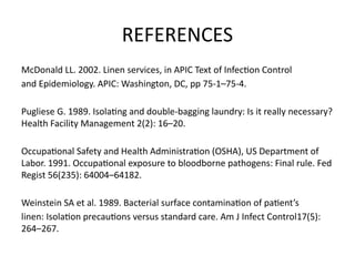 HANDLING LINEN.pp IN infection, prevention | PPTX