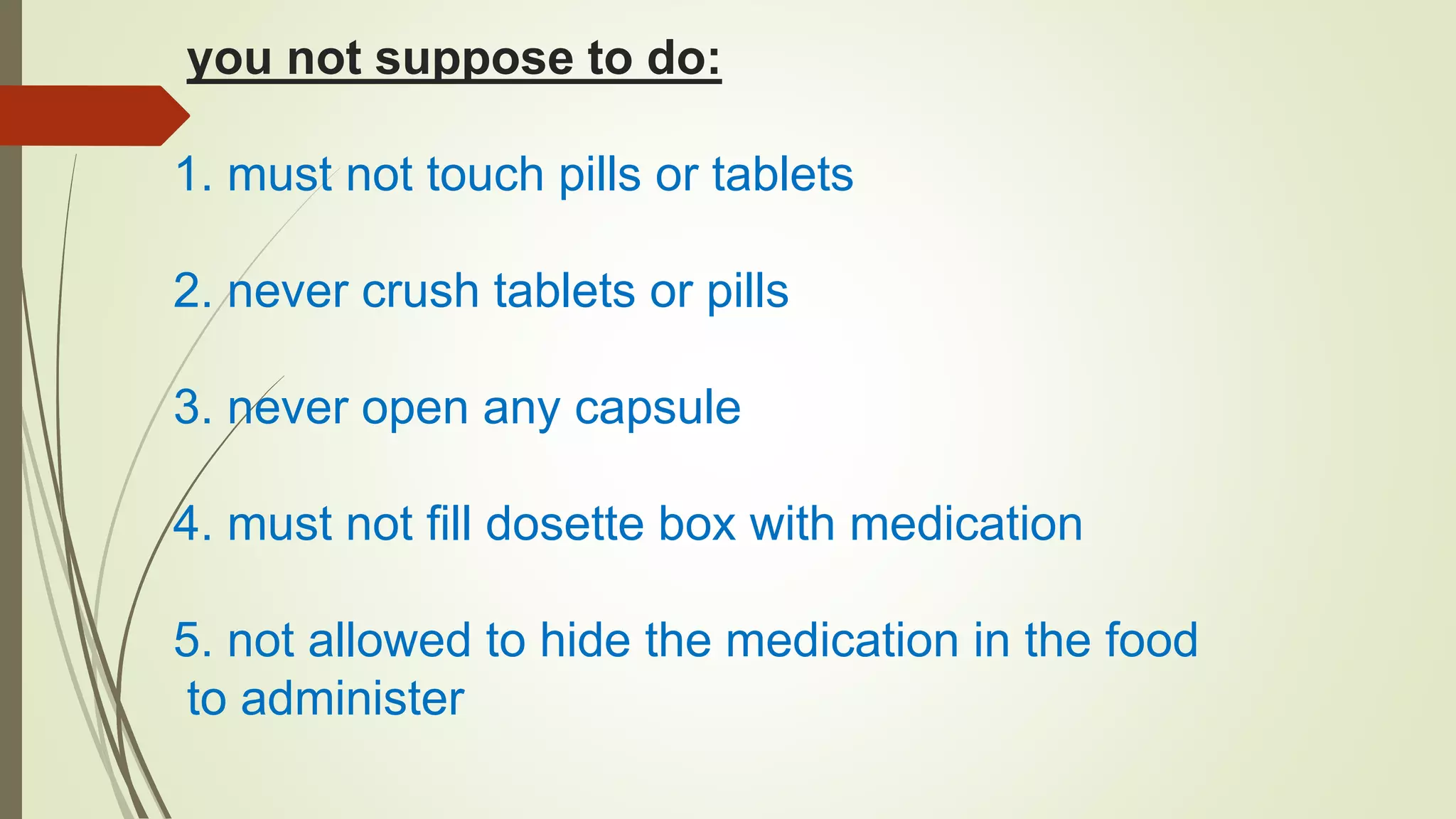 Handling medication ppt | PPTX