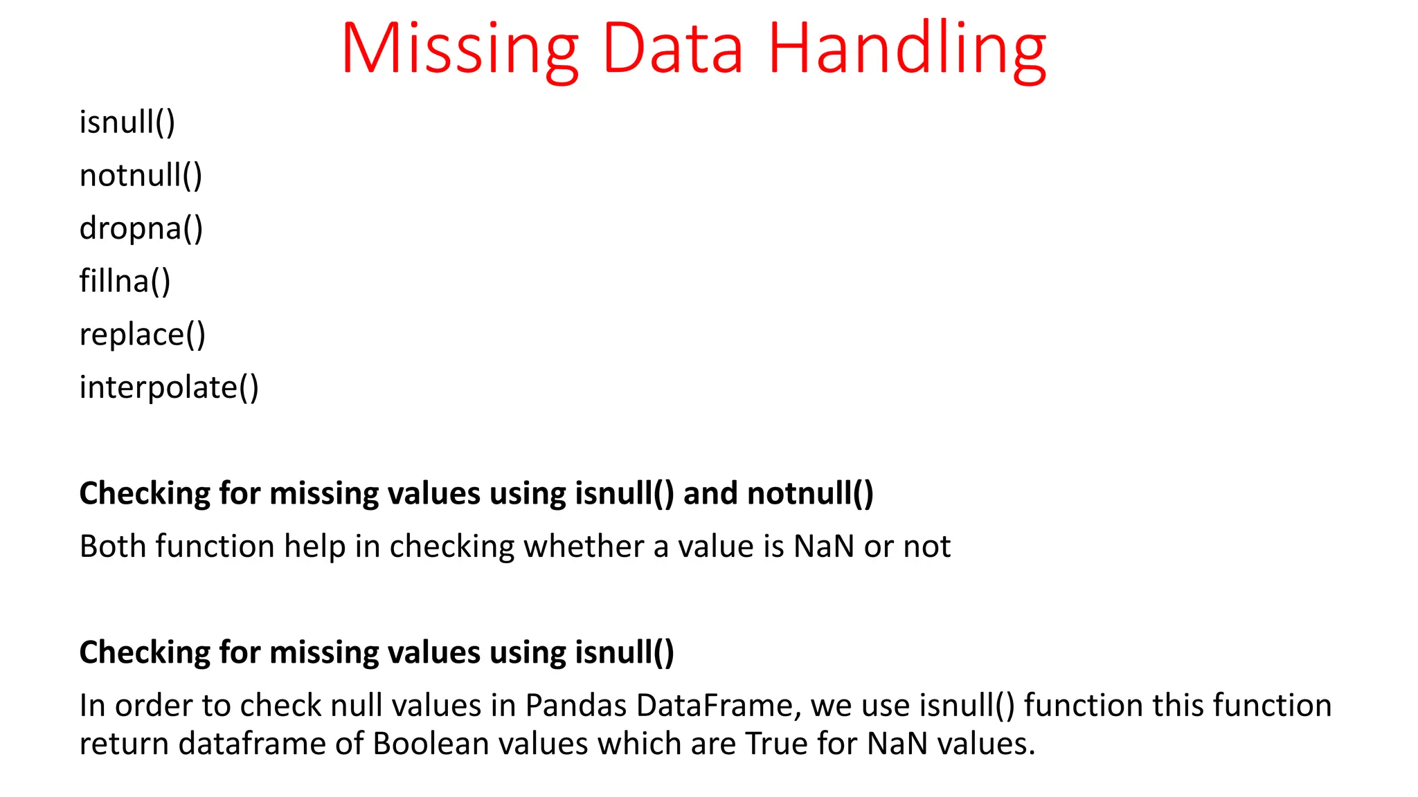 Handling Missing Data For Data Analysispptx Databases Computer