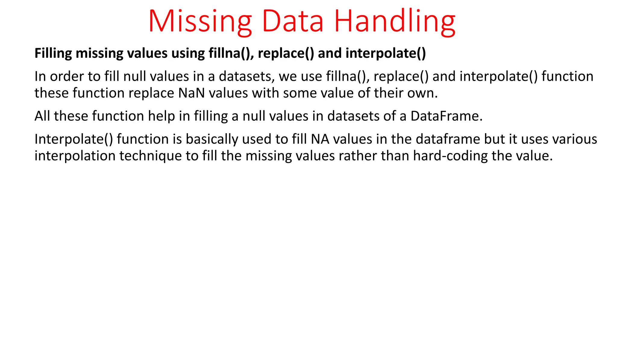 Handling Missing Data For Data Analysispptx Databases Computer Software And Applications