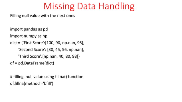 Handling Missing Data for Data Analysis.pptx | Databases | Computer Software and Applications