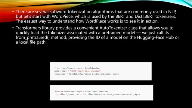Tokenization and how to use it from scratch | PPT