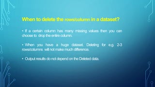 Handling Missing Values for Machine Learning.pptx | Databases ...