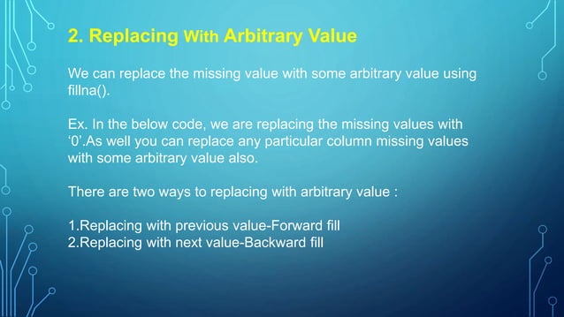 Handling Missing Values For Machine Learningpptx