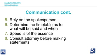 Handling negative media coverage | PPTX