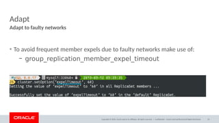 MySQL Group Replication: Handling Network Glitches - Best Practices | PPT