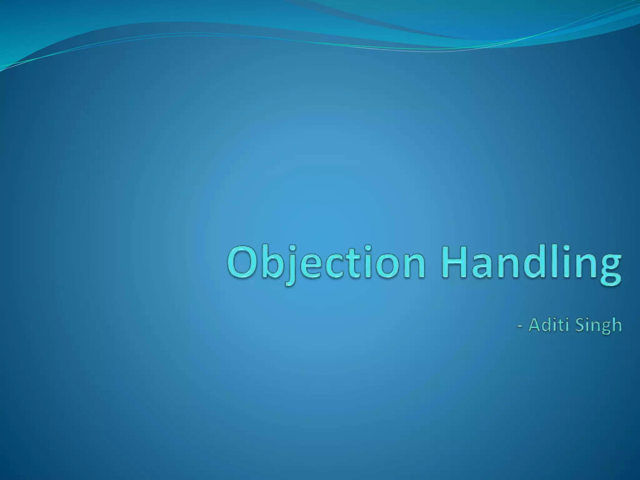 Handling objection | PPTX