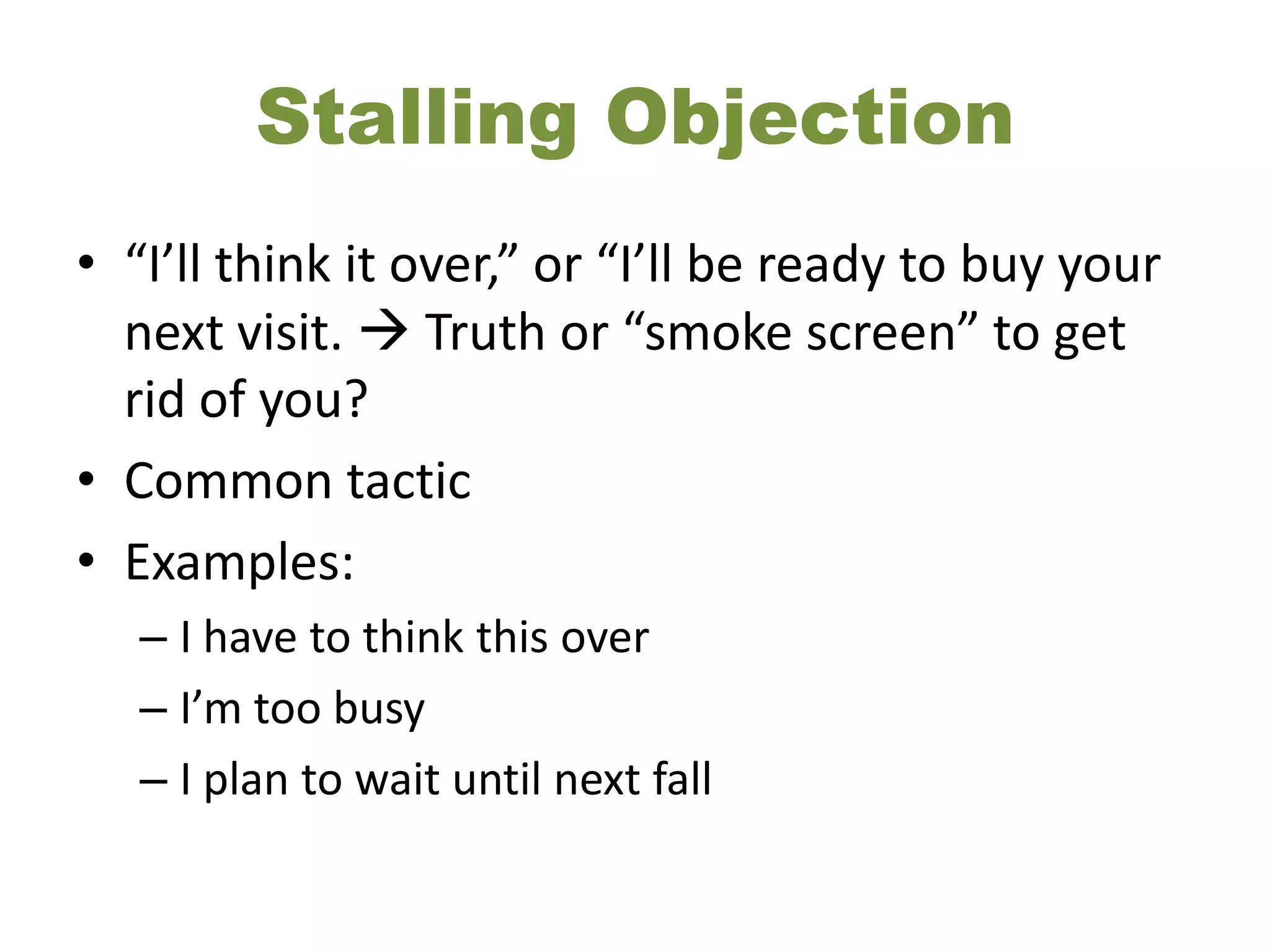 Handling objections | PPTX