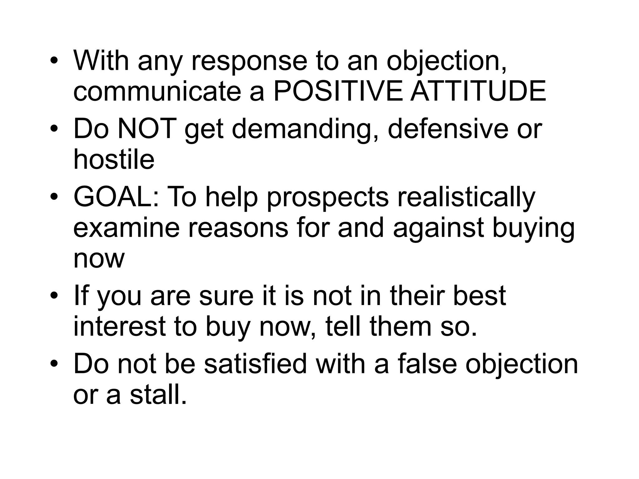 Handling objections | PPTX