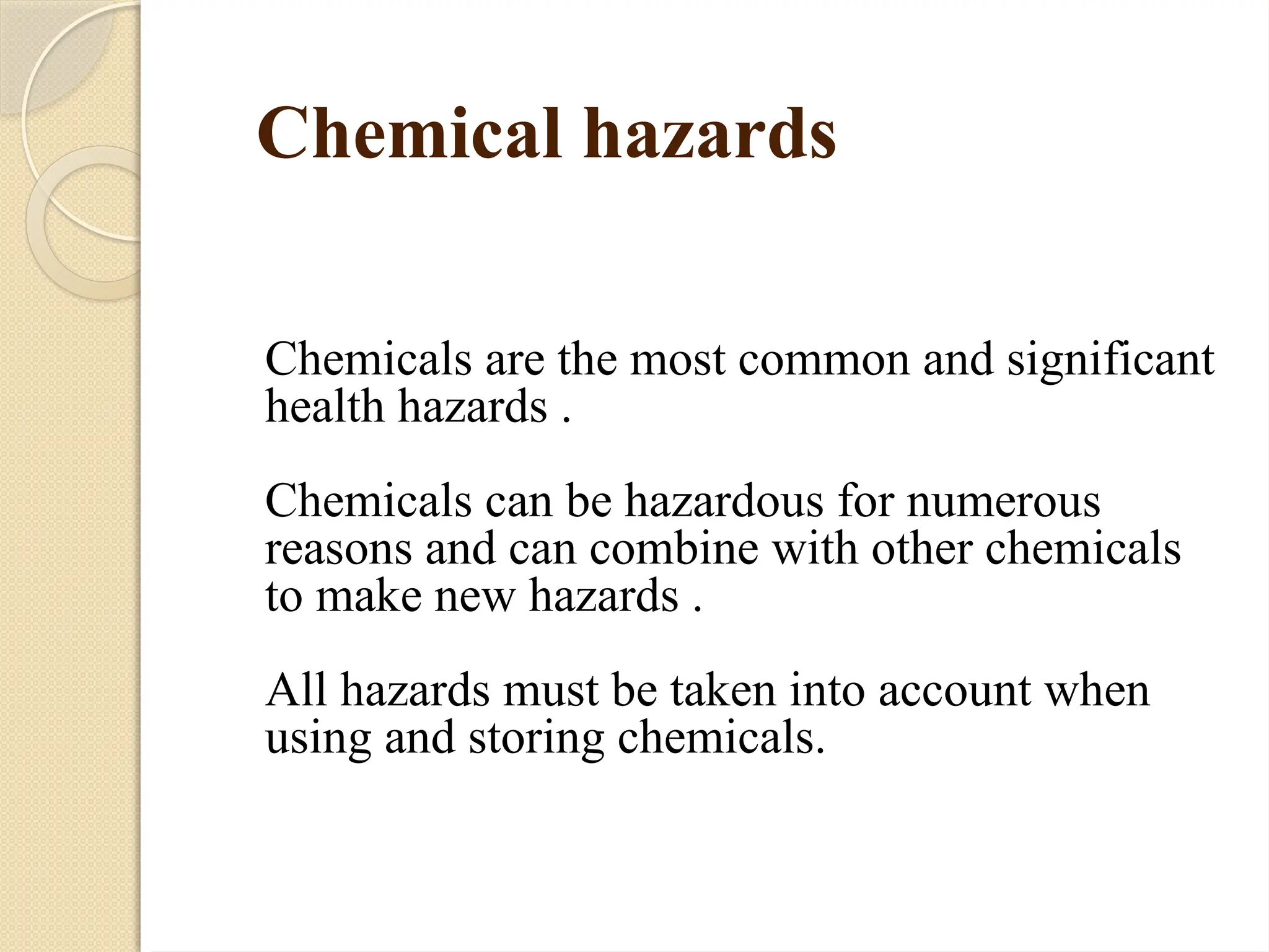 chemicals and handling of chemical substances | PPTX