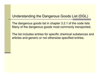 Handling of dangerous goods [compatibility mode] | PDF