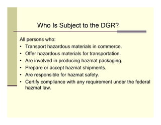 Handling of dangerous goods [compatibility mode] | PDF