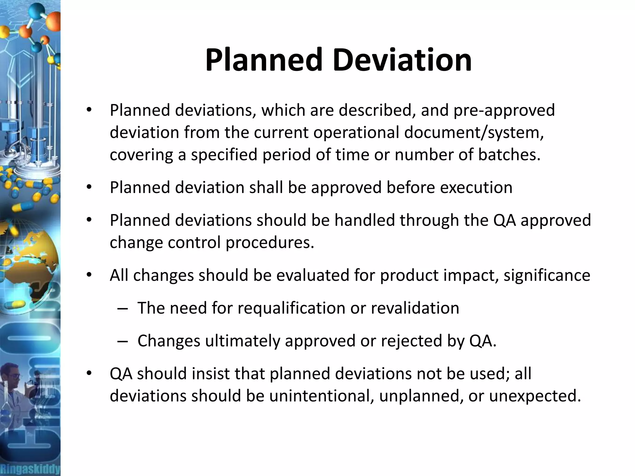 GMP Training: Handling of deviation | PPTX