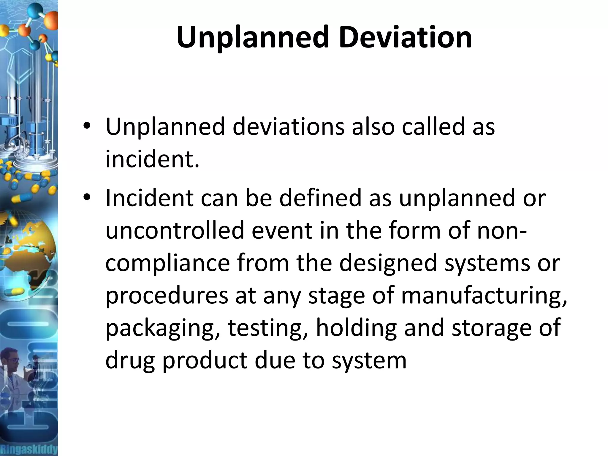 GMP Training: Handling of deviation | PPTX | Manufacturing Industry ...
