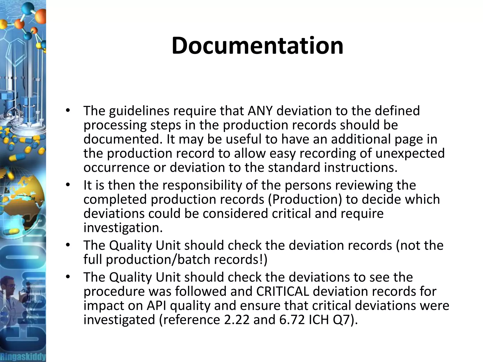 GMP Training: Handling of deviation | PPTX