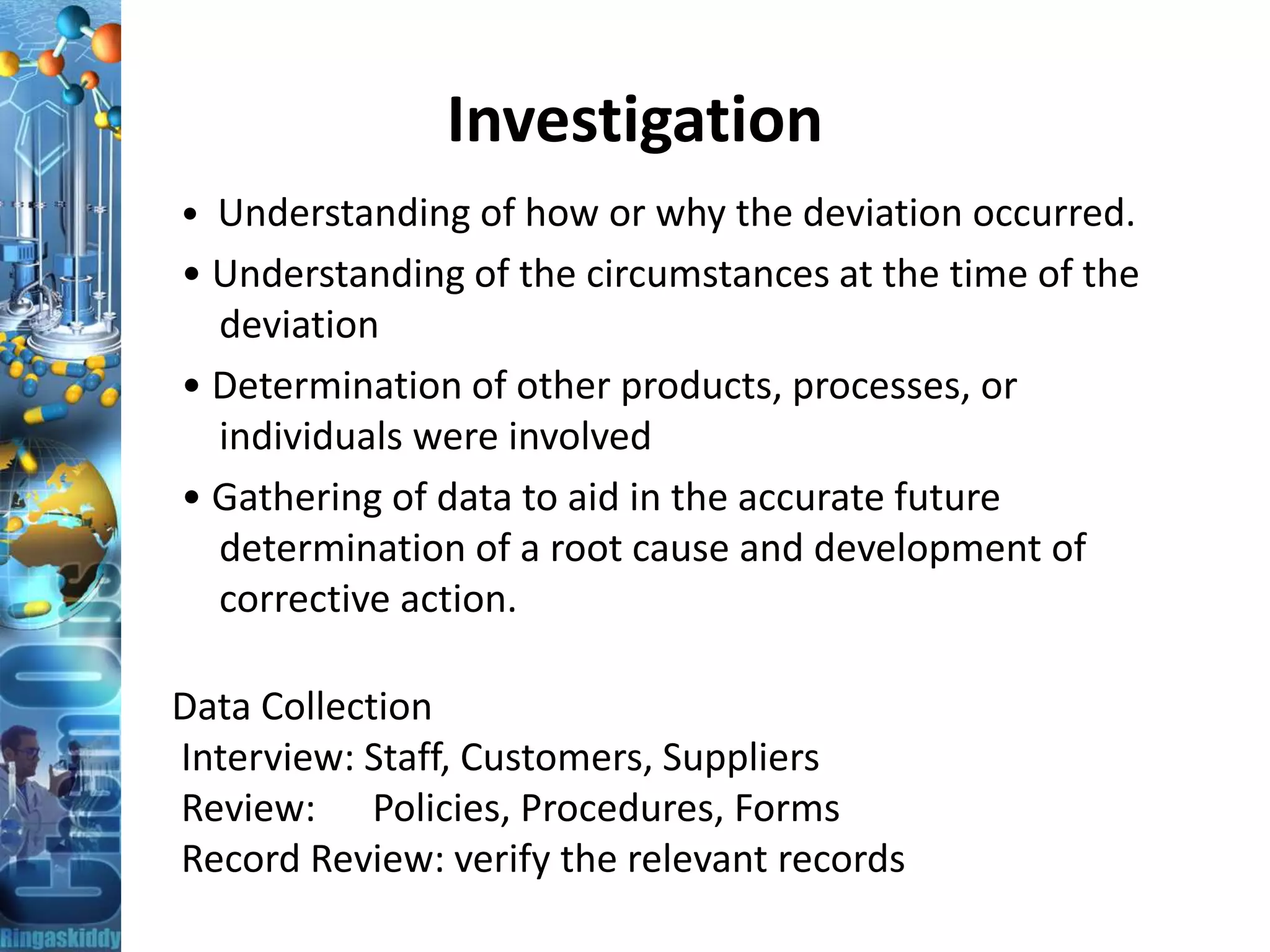 GMP Training: Handling of deviation | PPTX
