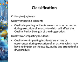 GMP Training: Handling of deviation | PPTX