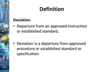 GMP Training: Handling of deviation | PPT