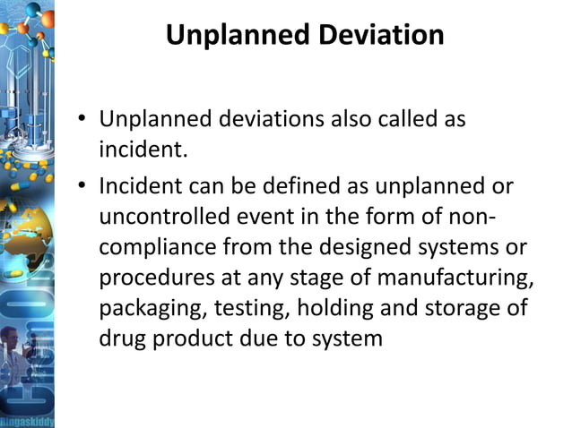 GMP Training: Handling of deviation | PPT