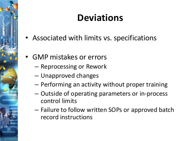 GMP Training: Handling of deviation