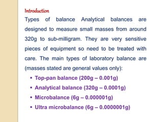 Handling of electronic balance | PPTX