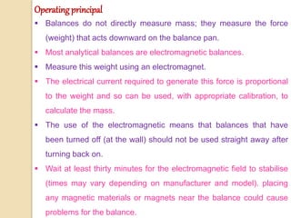 Handling of electronic balance | PPTX