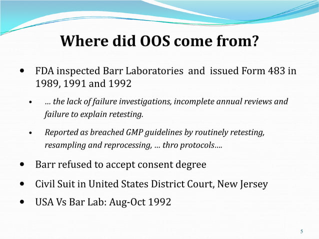 Handling of OOS Dr.A. Amsavel | PDF | Chemistry | Science