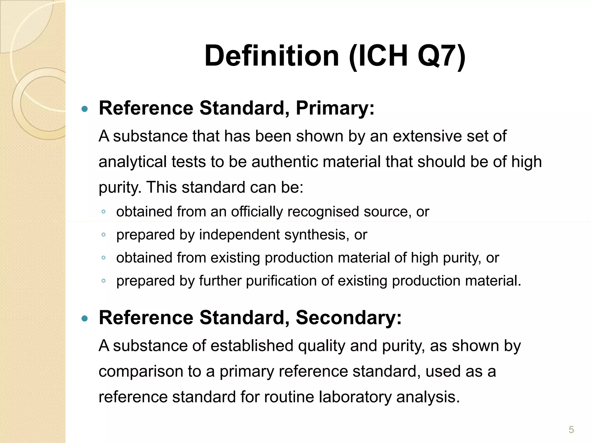 Handling of Refernce Standards_Dr.A.Amsavel | PDF