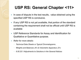 Handling of Refernce Standards_Dr.A.Amsavel | PDF
