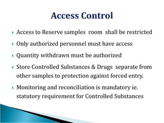 Handling of Reserve Samples Dr.A. Amsavel | PDF
