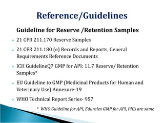 Handling of Reserve Samples Dr.A. Amsavel | PDF