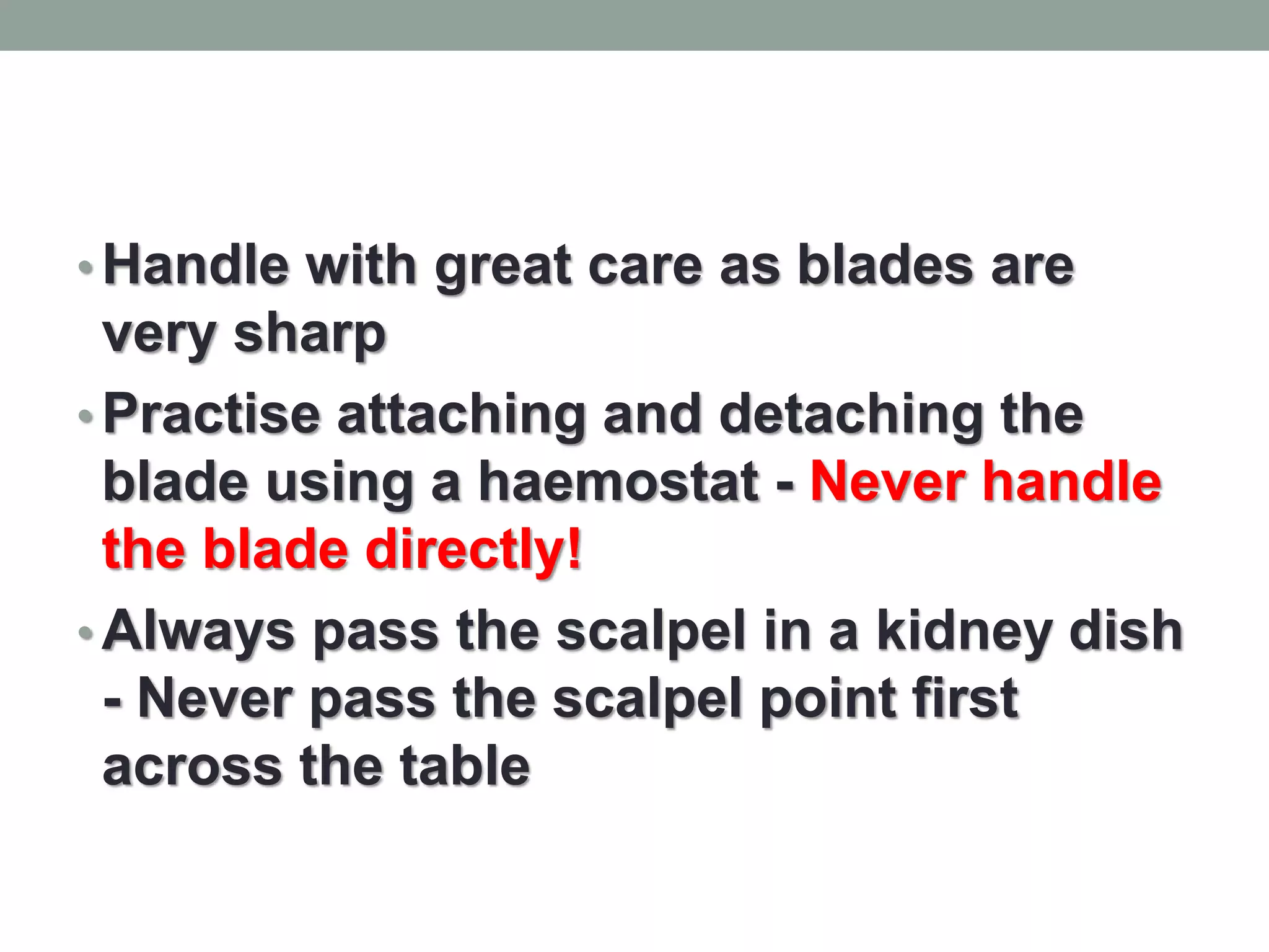 Handling of surgical instruments | PPTX