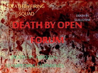 Handling Open Forums | PPTX